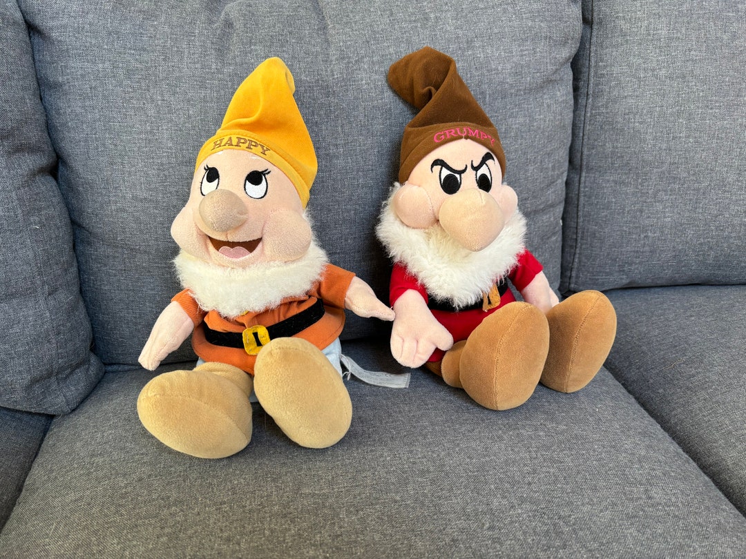 Disney Store Happy and Grumpy Plush - Etsy