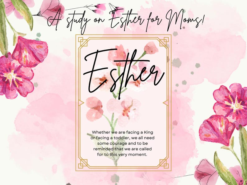 A Printable Study on the Book of Esther for Moms - Etsy