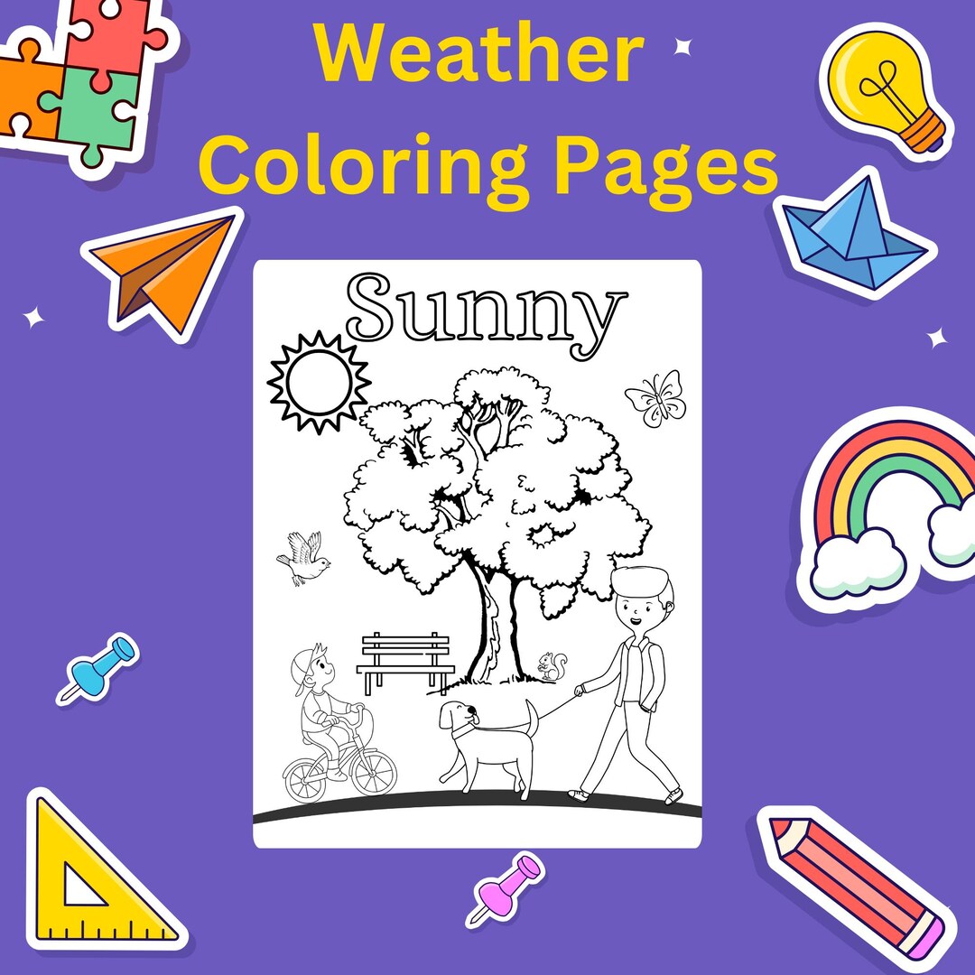 Weather Coloring Pages - Etsy
