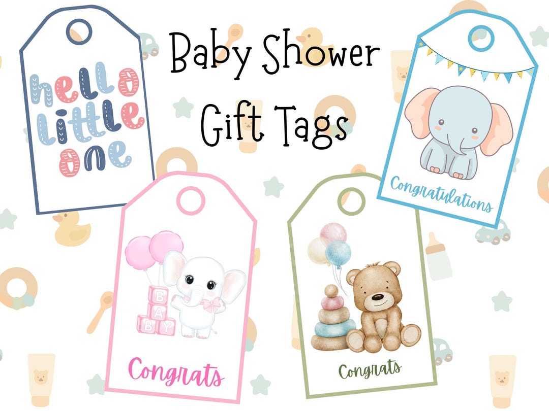Baby Shower Gift Tags | Printable Favor Tags (instant Download) - Etsy