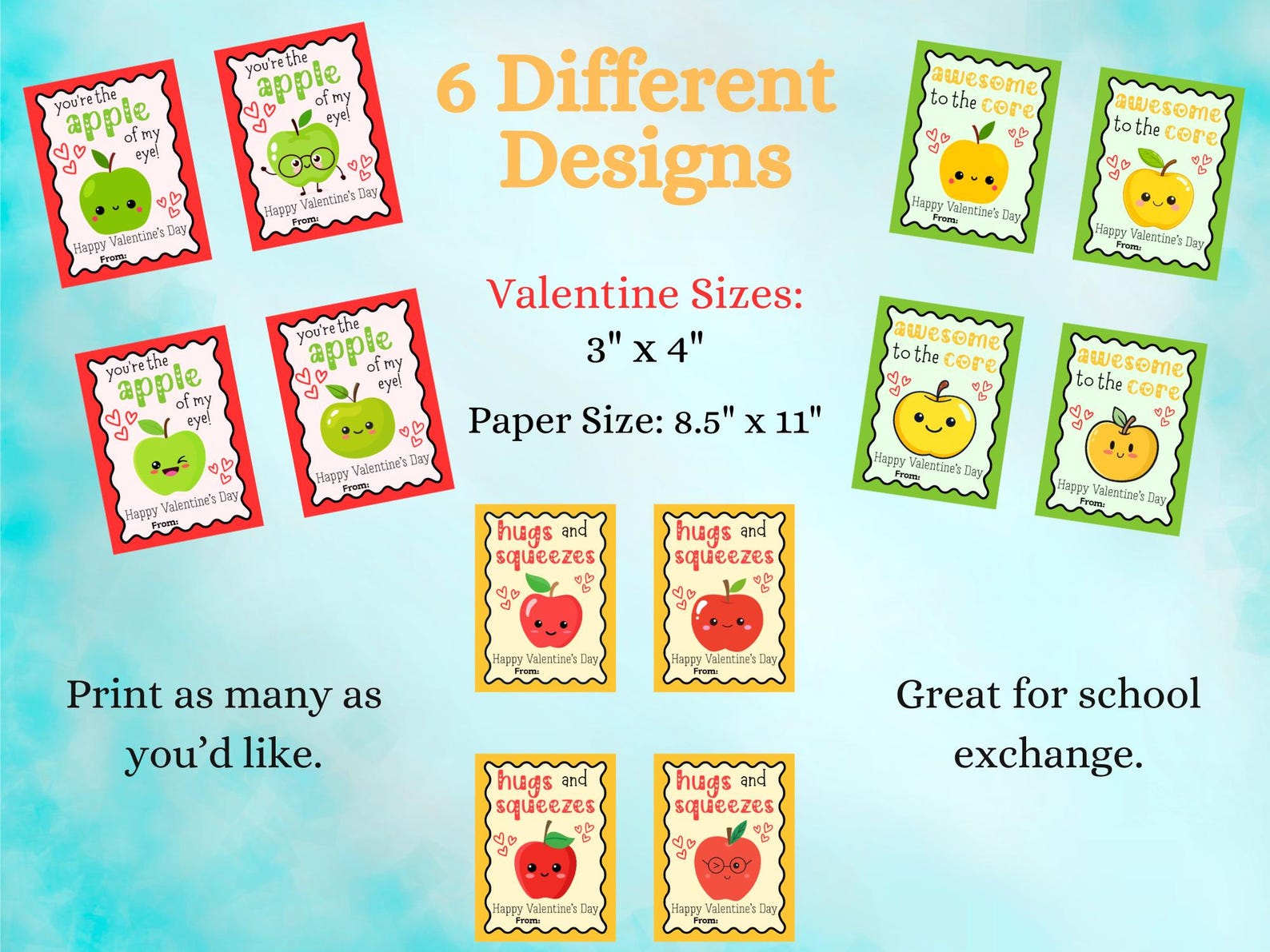 Applesauce Pouch Valentine's Day Cards | Printable Set (PDF Digital ...