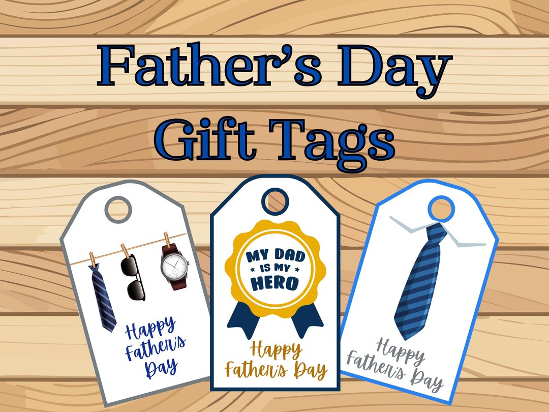 Happy Father’s Day Gift Tags | Printable Tags for Dad | Digital ...