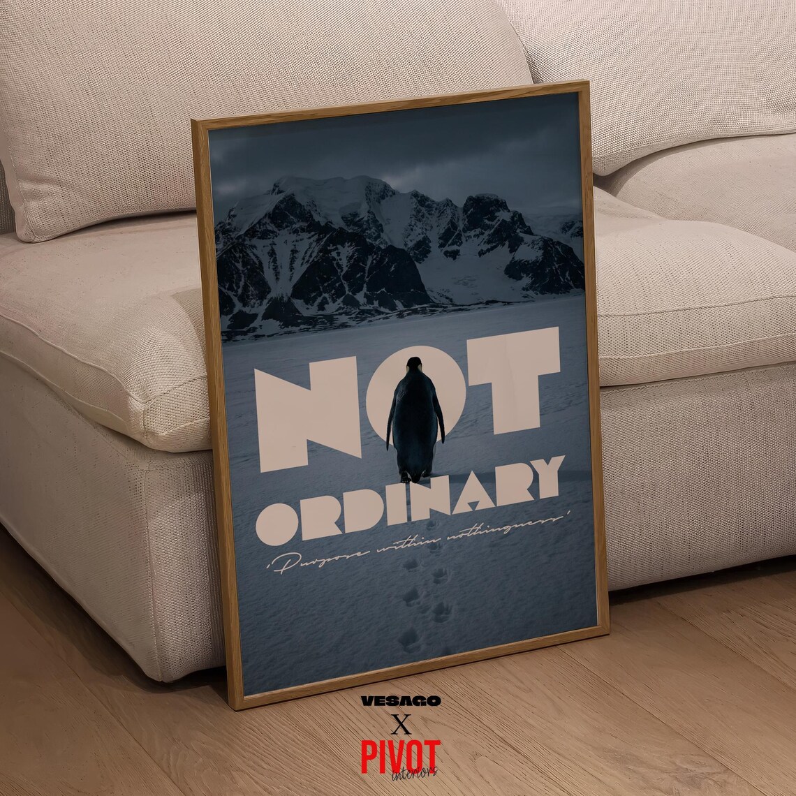 Lone Nihilist Penguin Journey Existential Art Print, Surreal Polar ...
