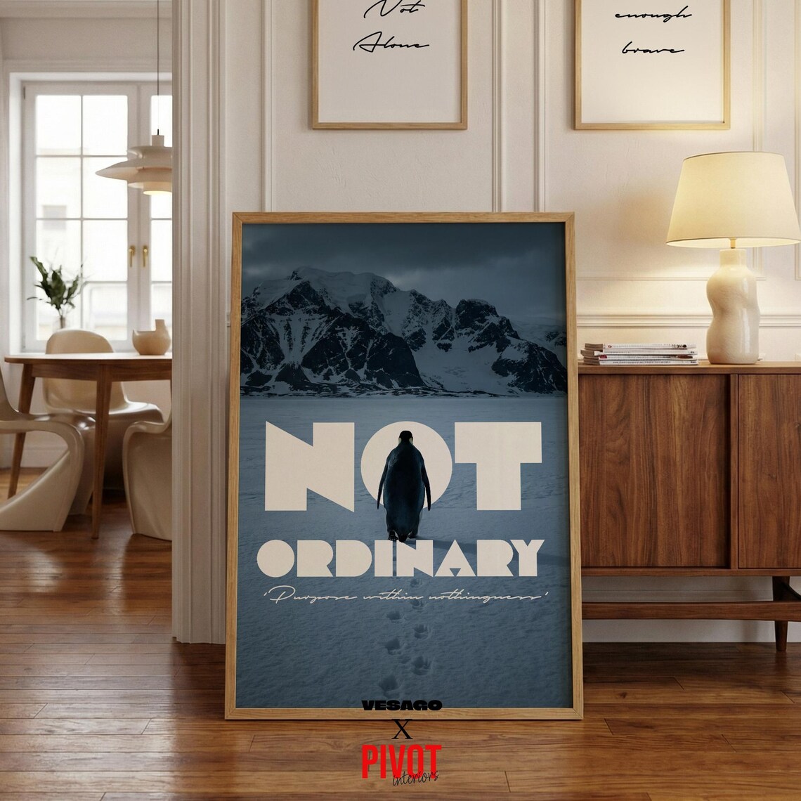 Lone Nihilist Penguin Journey Existential Art Print, Surreal Polar ...