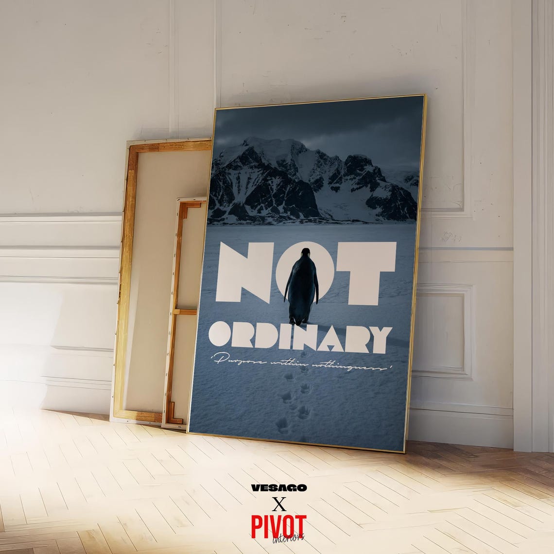 Lone Nihilist Penguin Journey Existential Art Print, Surreal Polar ...