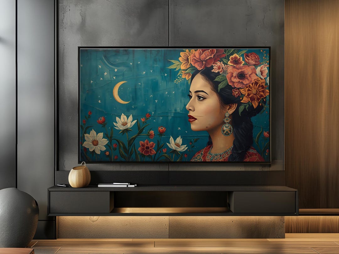 Mexican Frame TV Art, Desert Cactus and Southwestern Landscape, Mexico ...