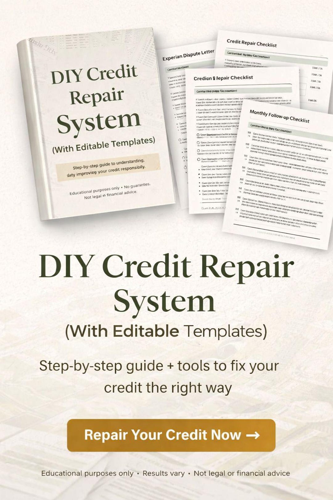 DIY Credit Repair System /instant Download - Etsy