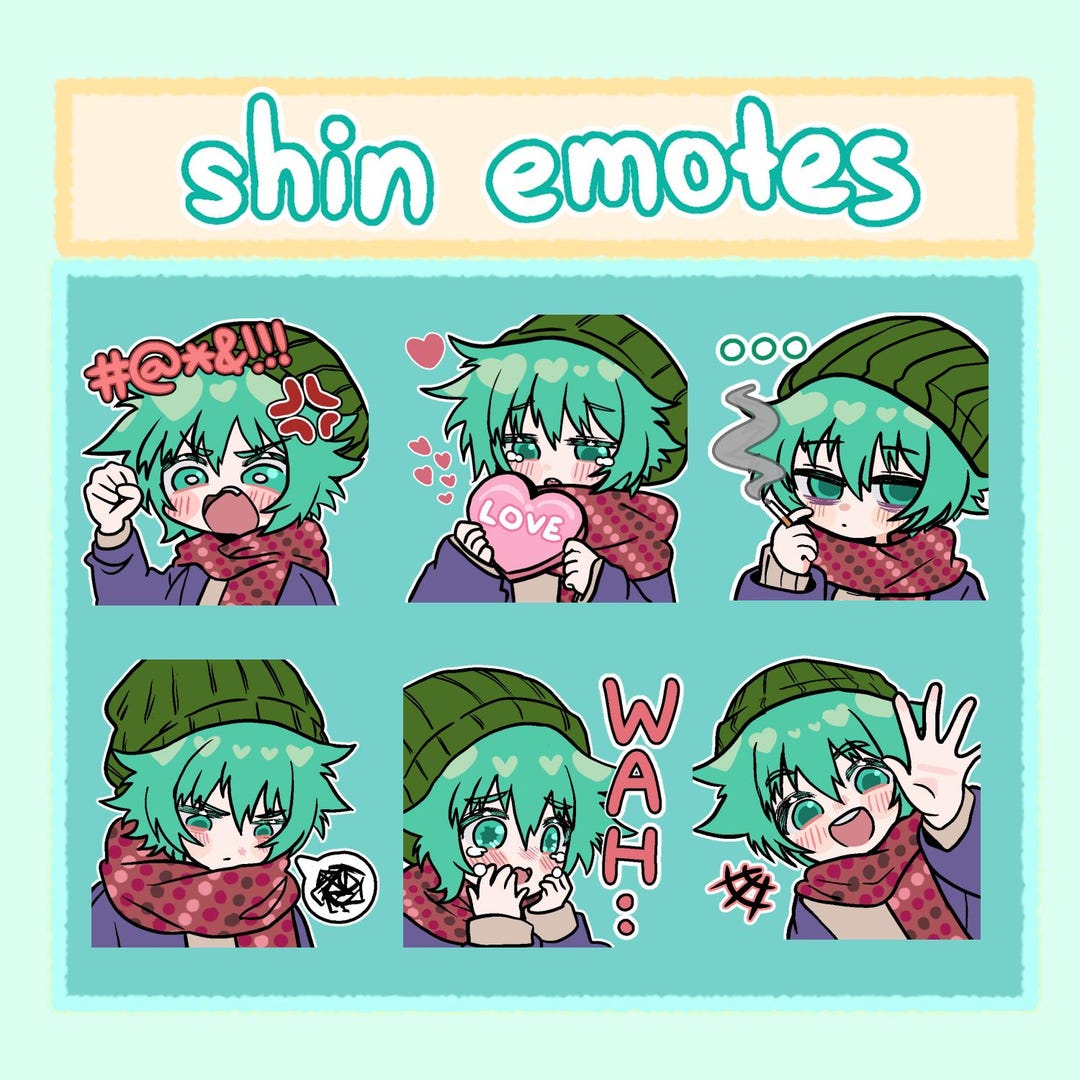 Shin Tsukimi / Sou Hiyori Emote and Sticker Set | Your Turn to Die YTTD ...