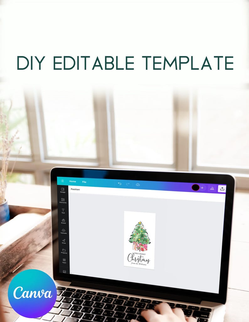 Christmas Tags Set Printable, Customizable Gift Tag Prints, Hand Drawn ...