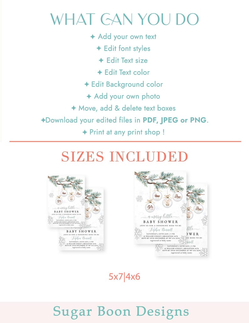 A Merry Little Baby Shower Invitation,gender Neutral Christmas,winter ...