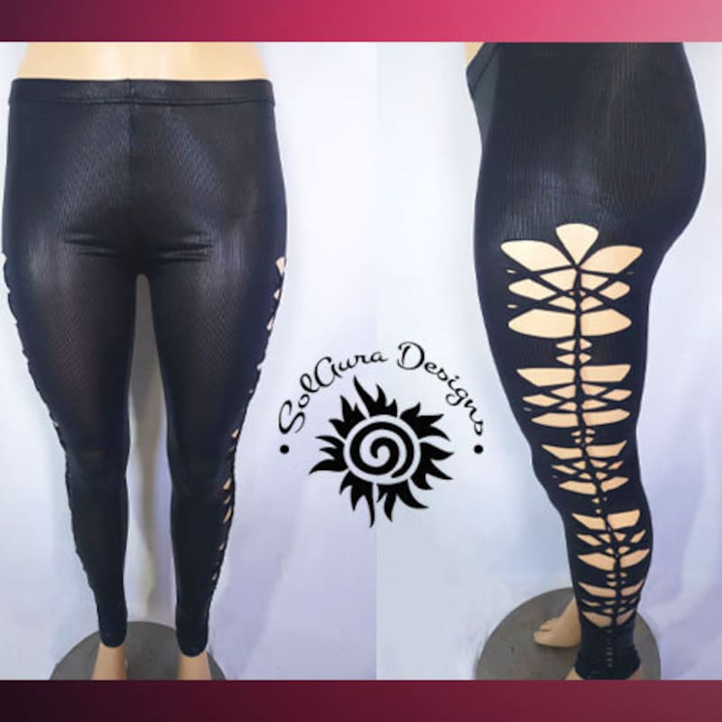 Wet Look Leggings - Etsy