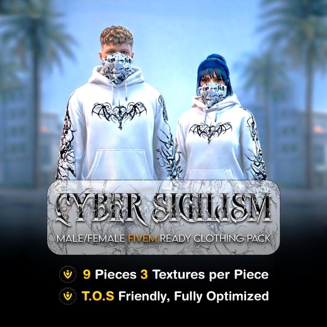 Cyber Sigilism Themed Clothes Fivem Clothing Gang Pack V2 for Male ...