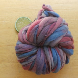 Thick and Thin Yarn Blue and Purple Yarn Berry Yarn Bulky - Etsy