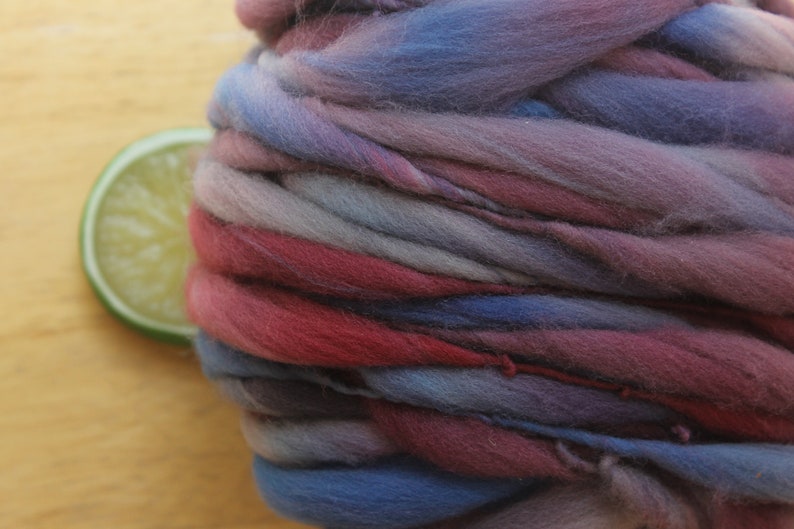 Thick and Thin Yarn Blue and Purple Yarn Berry Yarn Bulky - Etsy