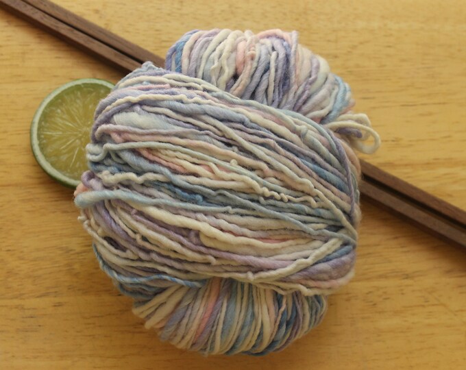 Handspun Yarn Pastel Hand Dyed Yarn Lavender Yarn Wool Silk - Etsy