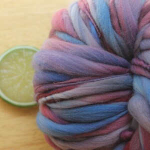 Thick and Thin Yarn Blue and Purple Yarn Berry Yarn Bulky - Etsy