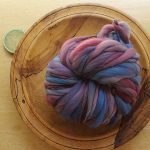 Thick and Thin Yarn Blue and Purple Yarn Berry Yarn Bulky - Etsy