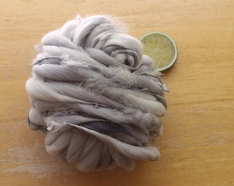 Red Yarn, Curly Yarn, Thick and Thin Yarn, Handspun Art Yarn, Hand Dyed ...