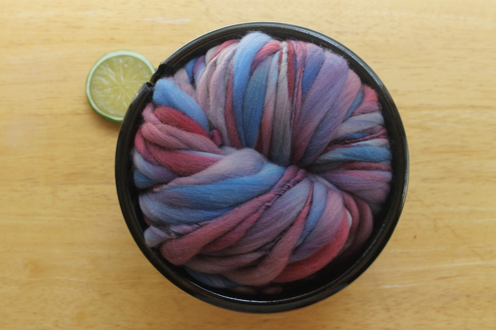 Thick and Thin Yarn Blue and Purple Yarn Berry Yarn Bulky - Etsy