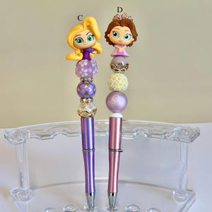 Rapunzel Tangled Inspired Custom Beaded Character Pens, Gifts for Her ...