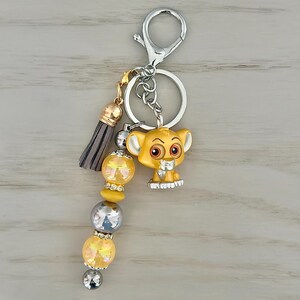 Simba and Stitch Special Edition Custom Beaded Character Key Chain ...