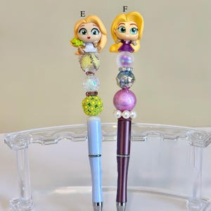 Rapunzel Tangled Inspired Custom Beaded Character Pens, Gifts for Her ...