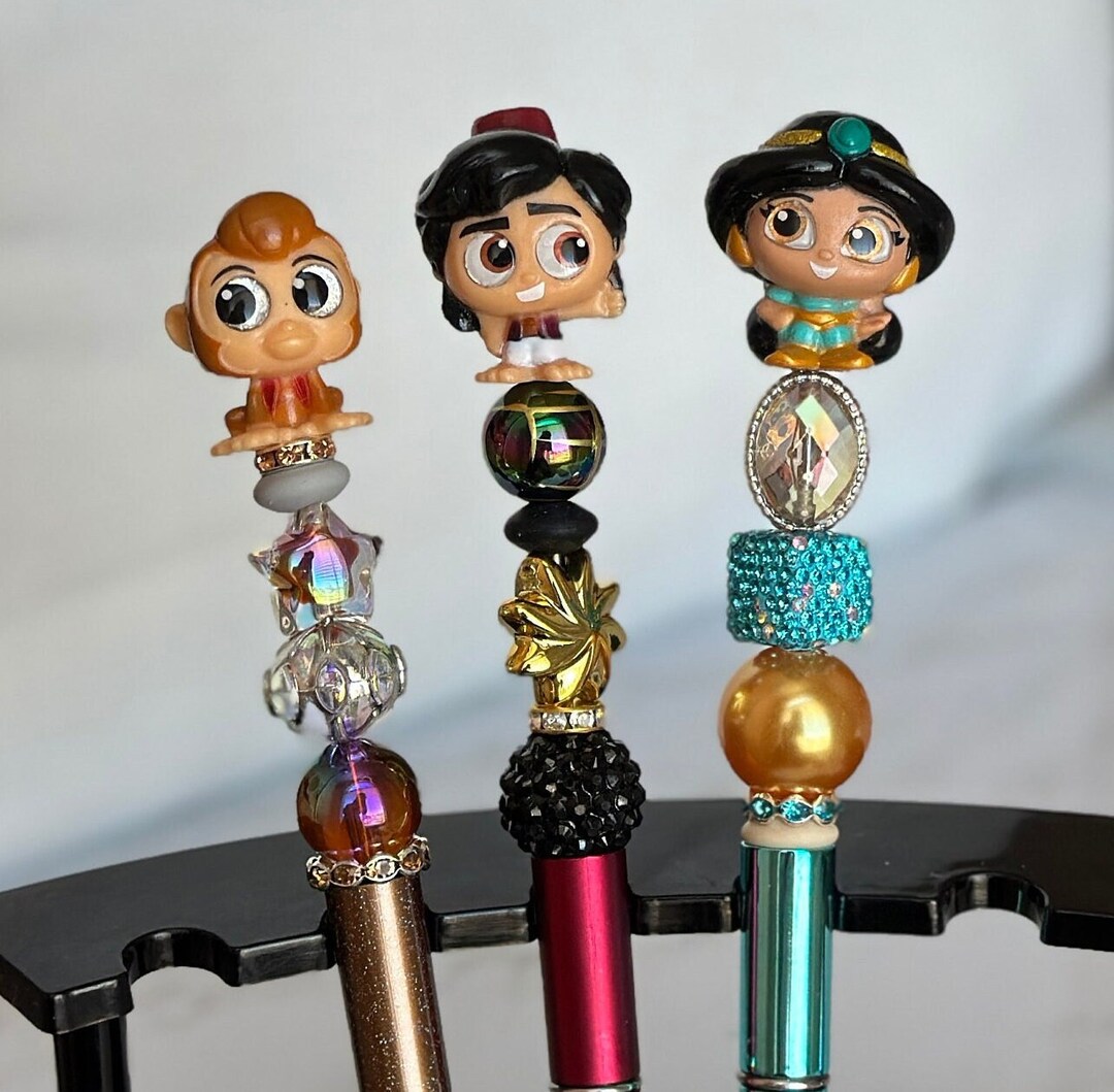 Jasmine, Aladdin and Abu Inspired Doorable Beaded Pens, - Etsy