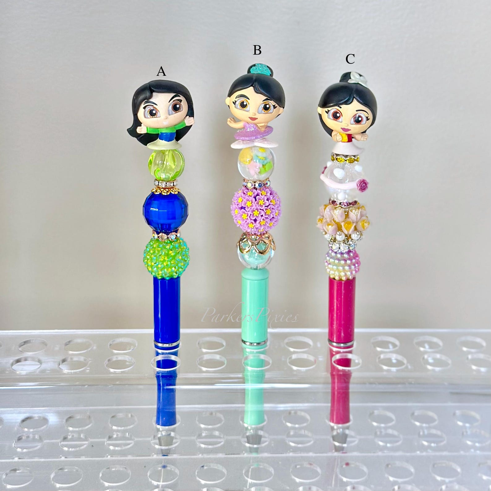 Mulan Beaded Pens: Refillable Ink - Collectible Characters - Etsy