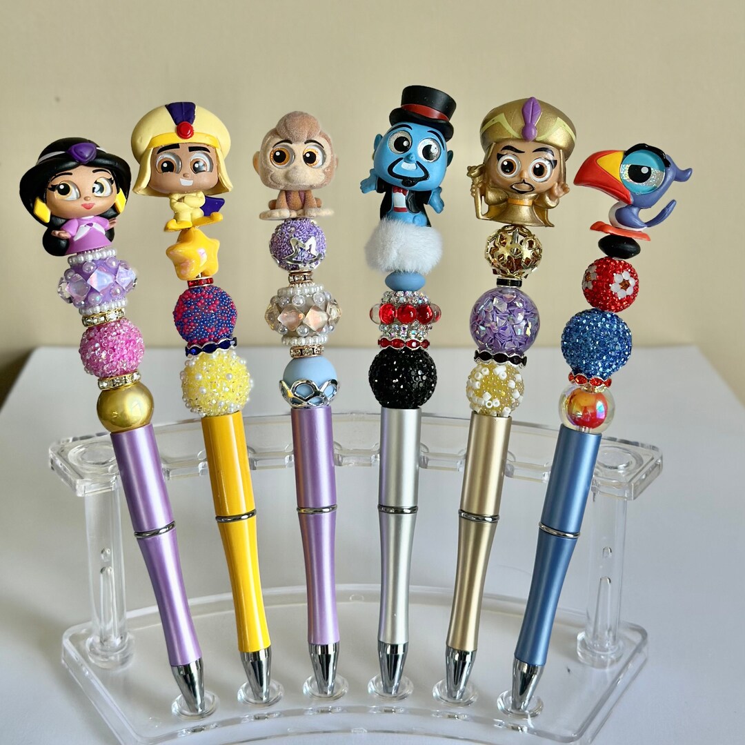 Aladdin Inspired Doorable Beaded Pens, Pen Toppers, Collectable Pens ...