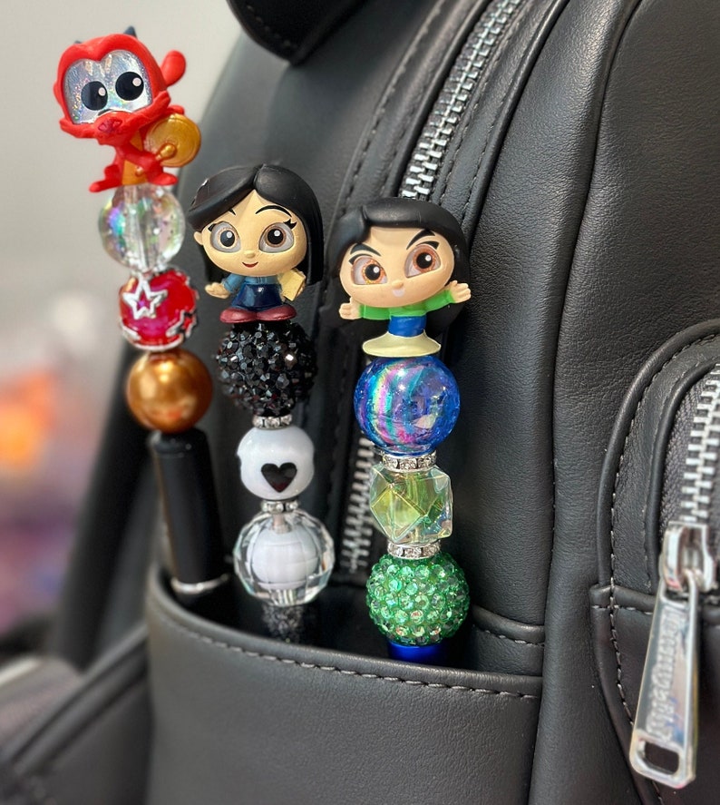Mulan, Mushu rare Disney Doorable Beaded Pens Disney Autograph Pens ...