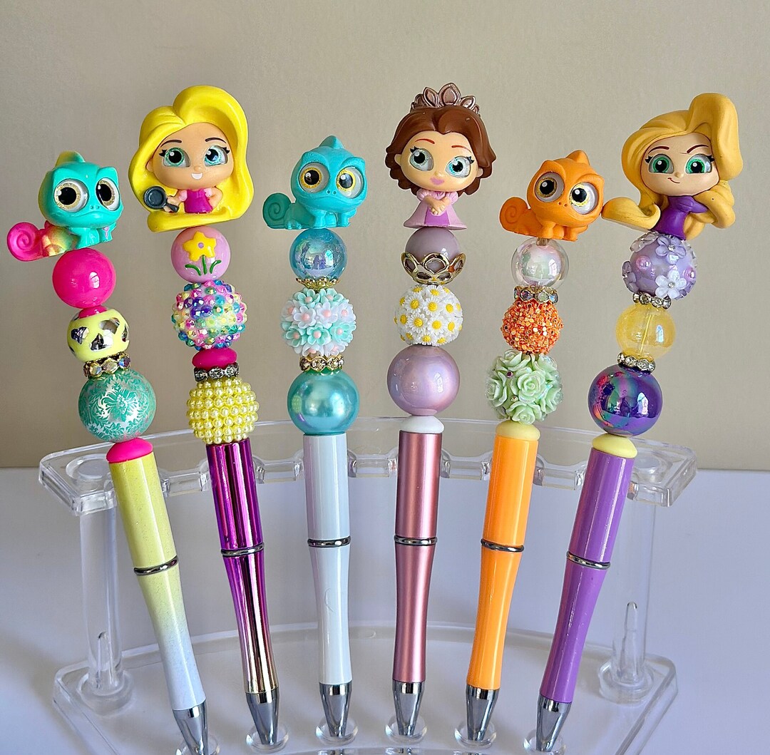 Tangled Inspired Custom Beaded Character Pens, Gifts for Her, Gifts for ...