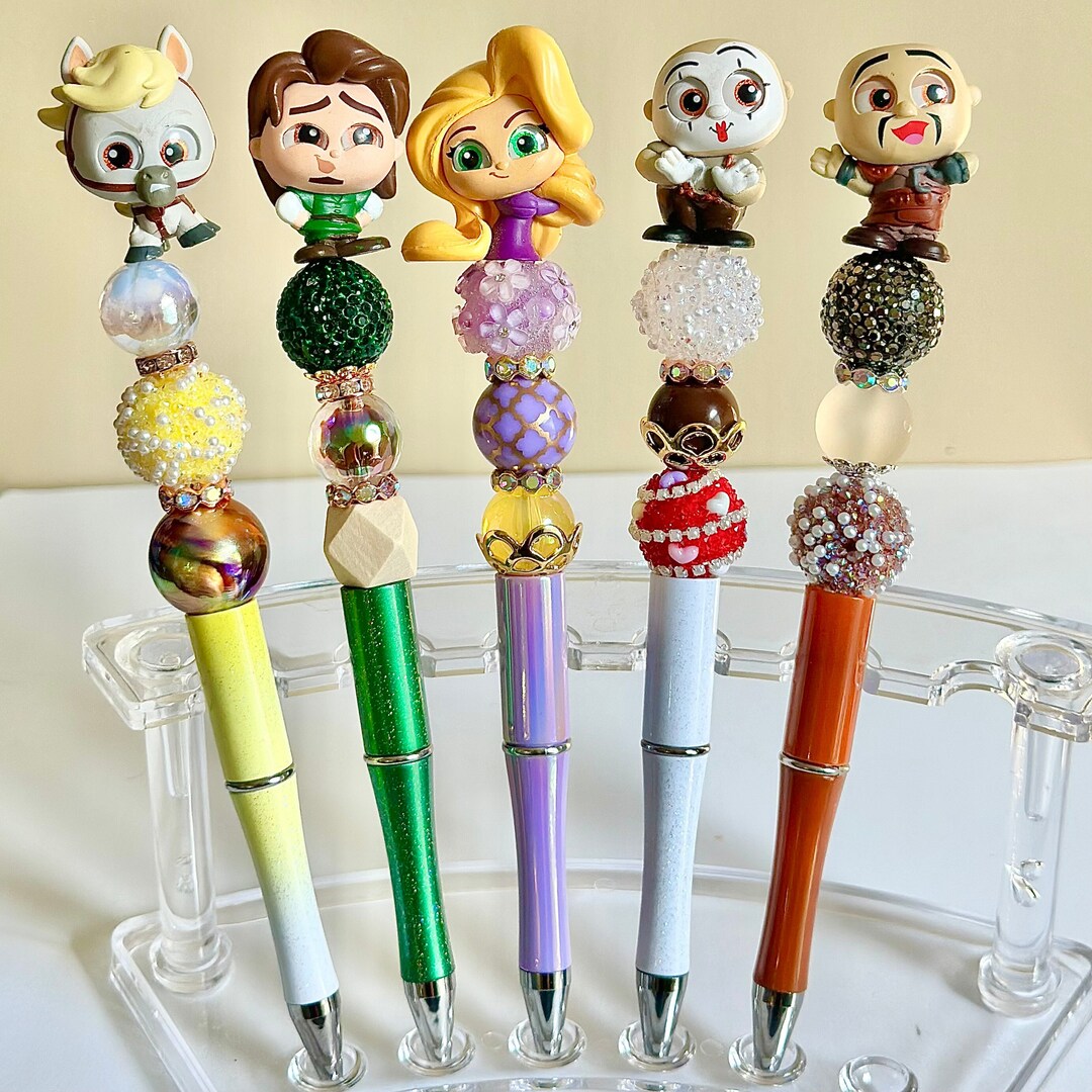 Tangled Inspired Custom Beaded Character Pens, Gifts for Her, Gifts for ...