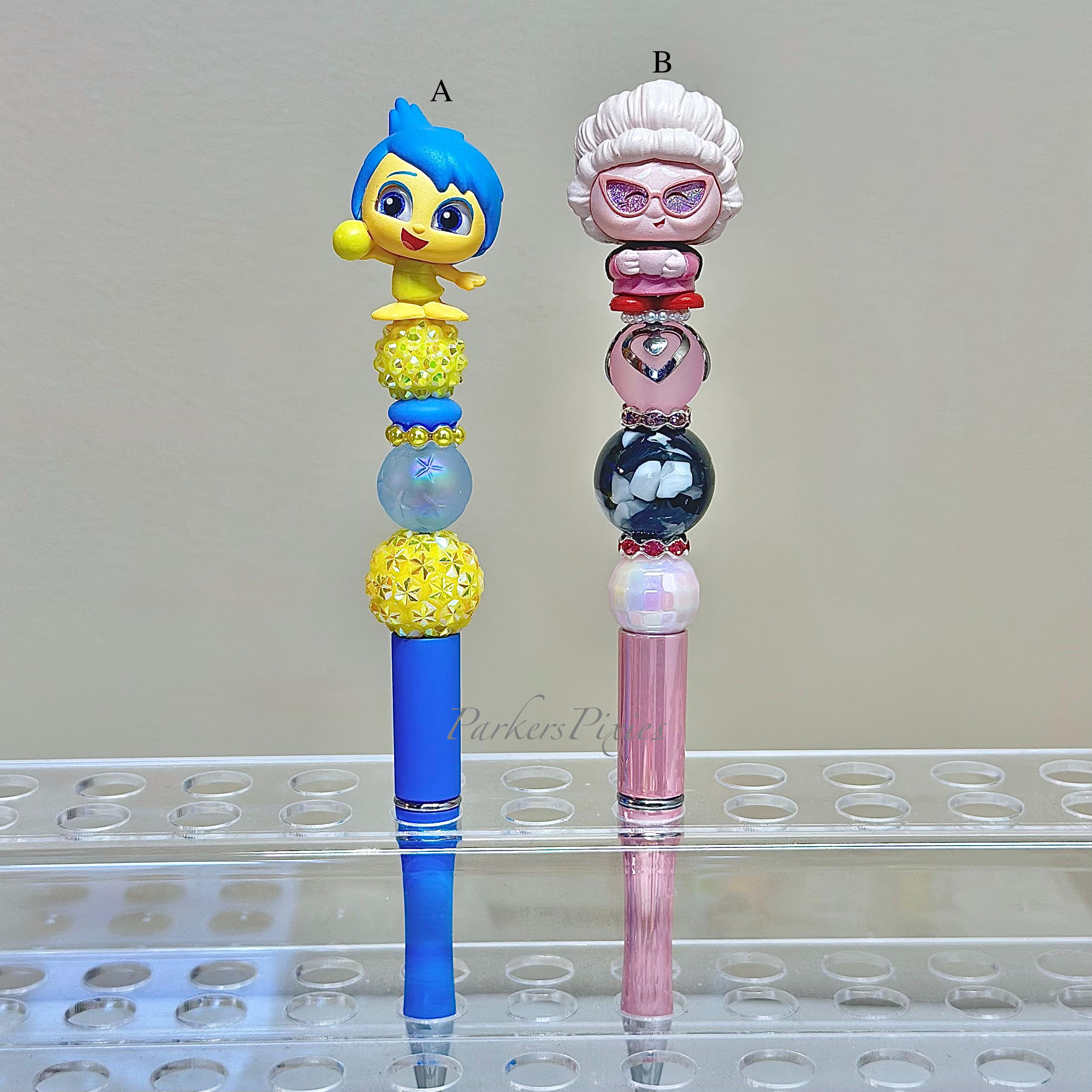Inside Out 2 Beaded Pen: Collectible Characters - Refillable Ink - Etsy