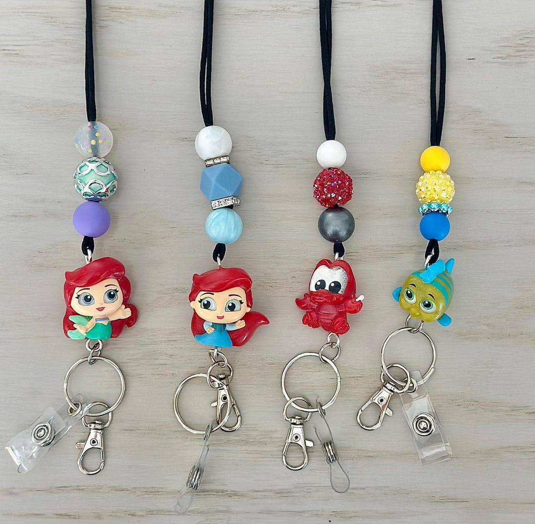 Lanyards, Little Mermaid Character Breakaway Lanyard, School Lanyard ...
