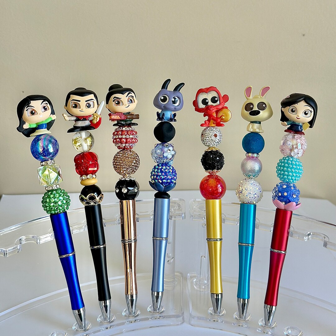 Mulan Inspired Custom Beaded Character Pen Toppers, Gift for Mom, Gift ...