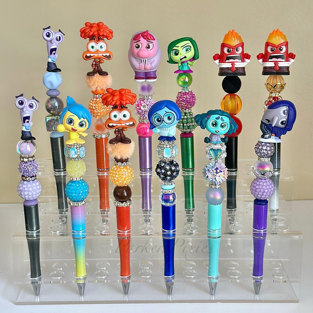 Inside Out 2 Beaded Pen: Collectible Characters - Refillable Ink - Etsy