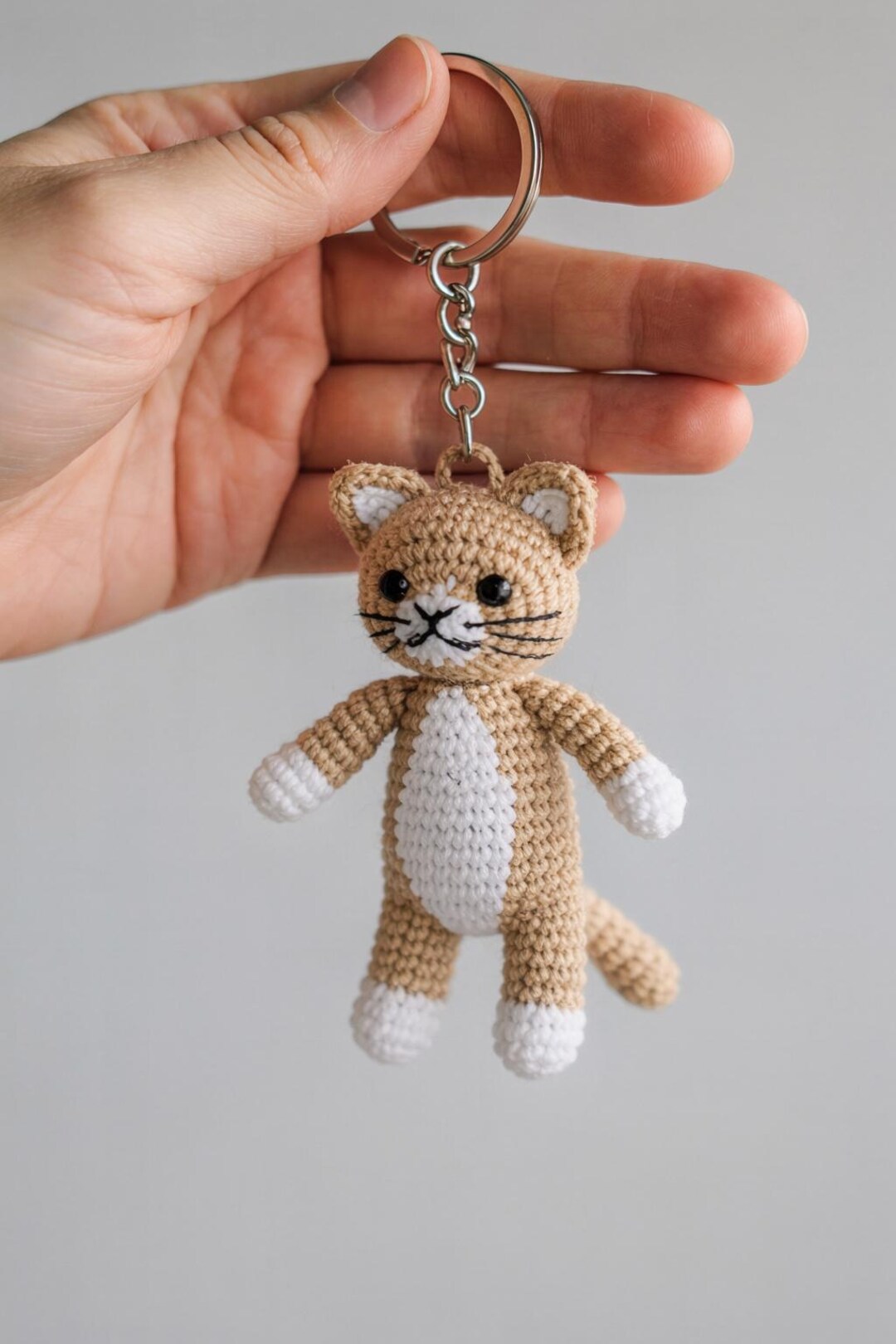 Amigurumi Cat Keychain Crochet Pattern PDF, Cute Mini Cat, Easy ...
