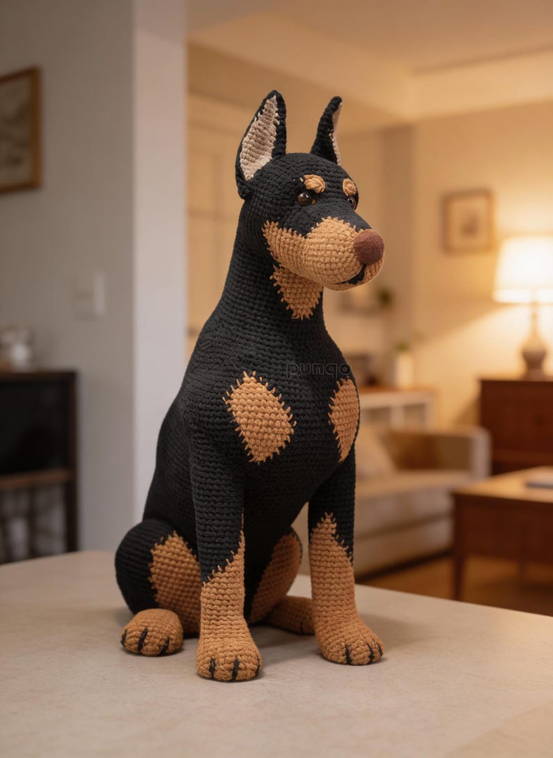 Doberman Amigurumi Crochet Pattern | Handmade Amigurumi Puppy | Digital ...
