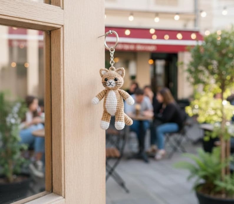 Amigurumi Cat Keychain Crochet Pattern PDF, Cute Mini Cat, Easy ...