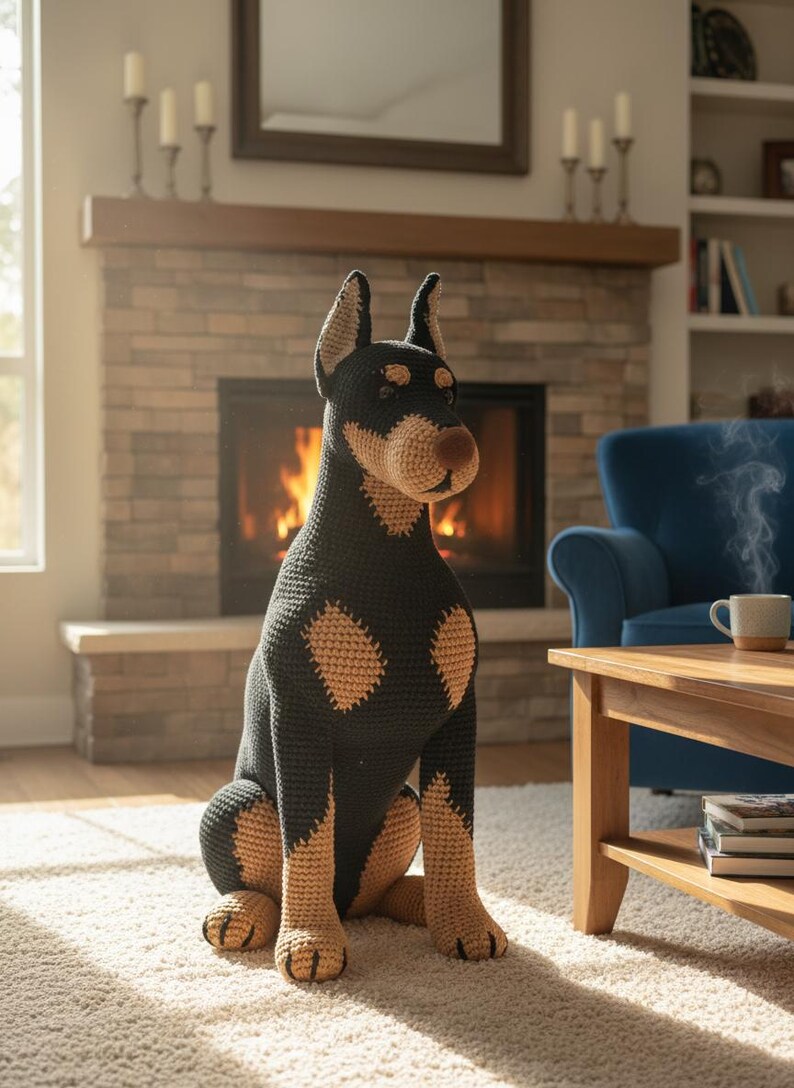 Doberman Amigurumi Crochet Pattern | Handmade Amigurumi Puppy | Digital ...