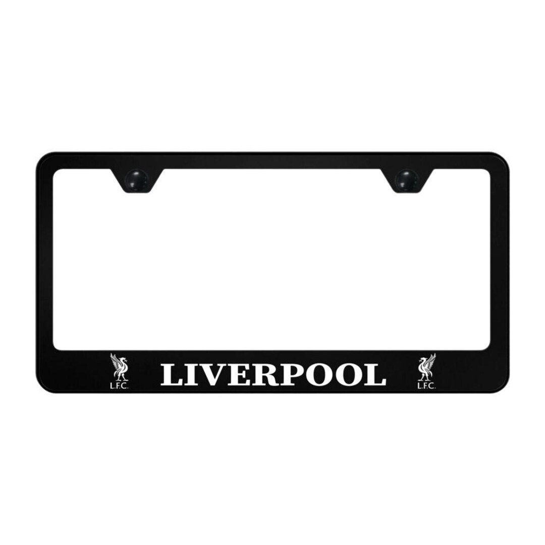 Liverpool FC Black Stainless Steel License Plate Frame - White - Etsy