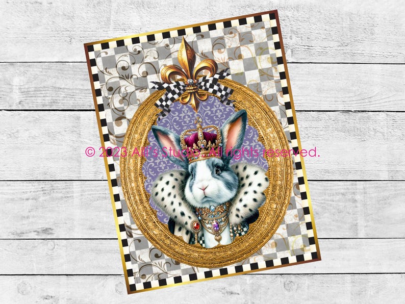 Rice Paper Royal Bunny Spring Easter Rabbit Queen King Tudor A4 - Etsy