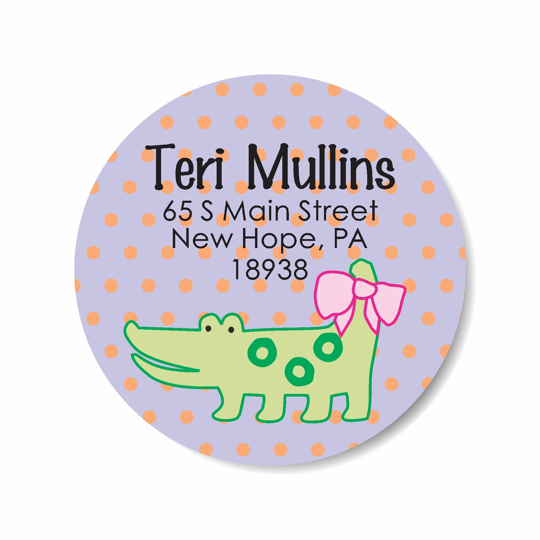 Alligator Preppy Personalized Address Labels Stickers - Etsy.de