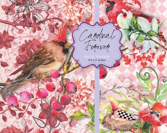 Cardinal Rice Paper - Etsy