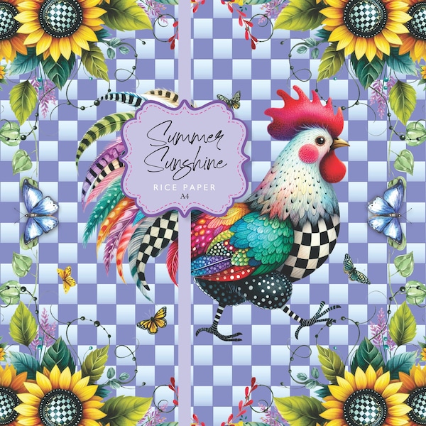 Rooster Rice Paper - Etsy