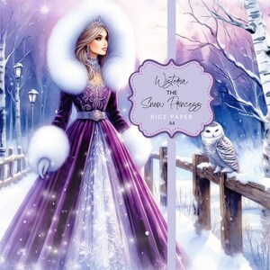 Rice Paper Snow Princess Wisteria Purple Snowy Owl Birch Tree ...