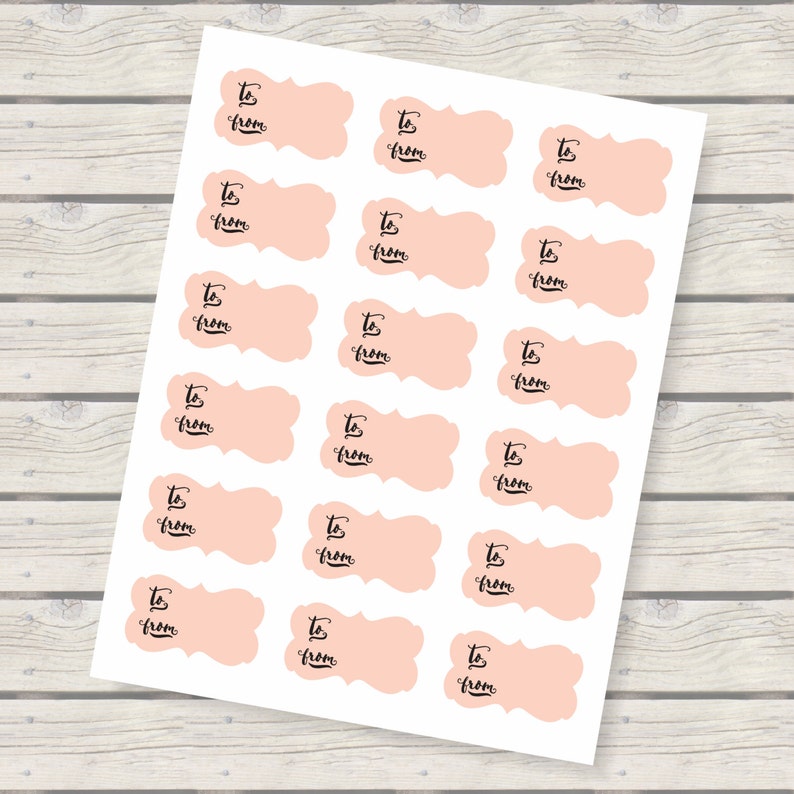 To From Stickers Fancy Scroll / Scalloped Frame Stickers to - Etsy