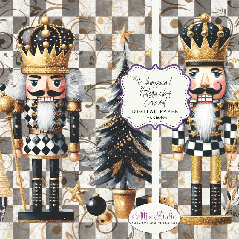 Black and White Nutcracker - Etsy