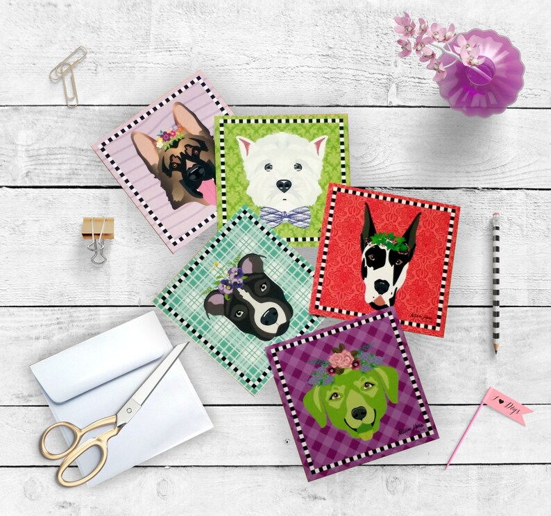 Dog Pet Address Labels Dog Breed Labels Pet Portraits | Etsy