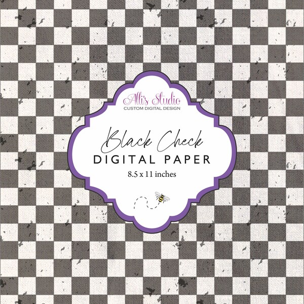 Black White Checks - Etsy